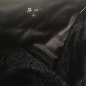 AB Studio | Tops | Black Lace Peplum Blouse With Ribbon Detail | Poshmark